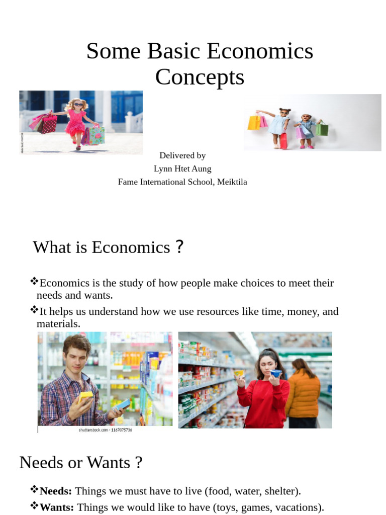 Some Basic Economic Concepts | PDF