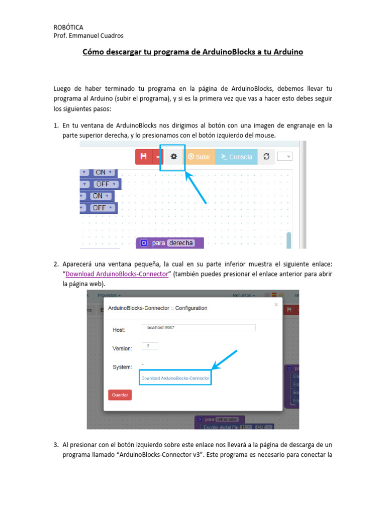 Cómo Descargar Tu Programa de ArduinoBlocks A Tu Arduino | PDF ...
