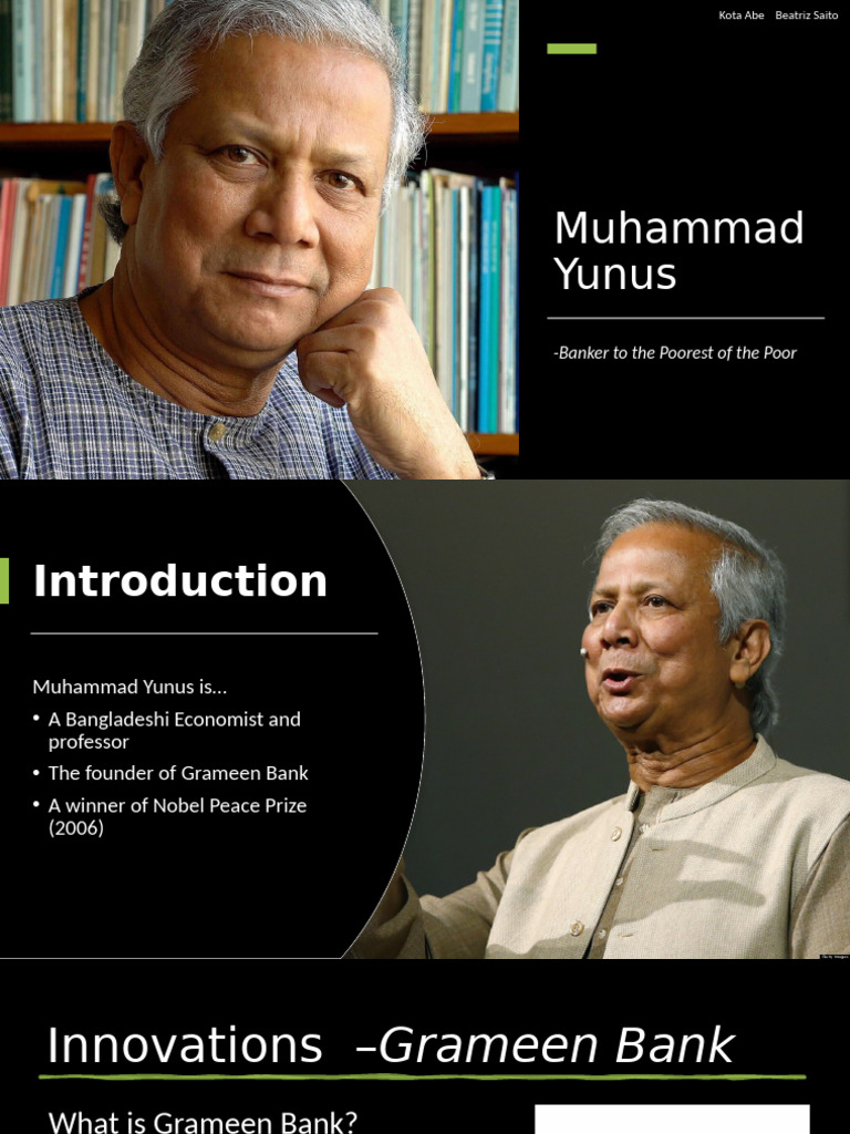 Muhammad Yunus Santos | PDF | Grameen Bank | Microcredit