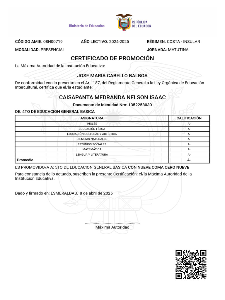 Promocion Del 2024 - 2025 | PDF