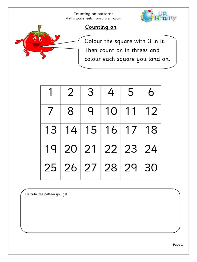 Counting On in 3s 4s and 5s Questions | PDF