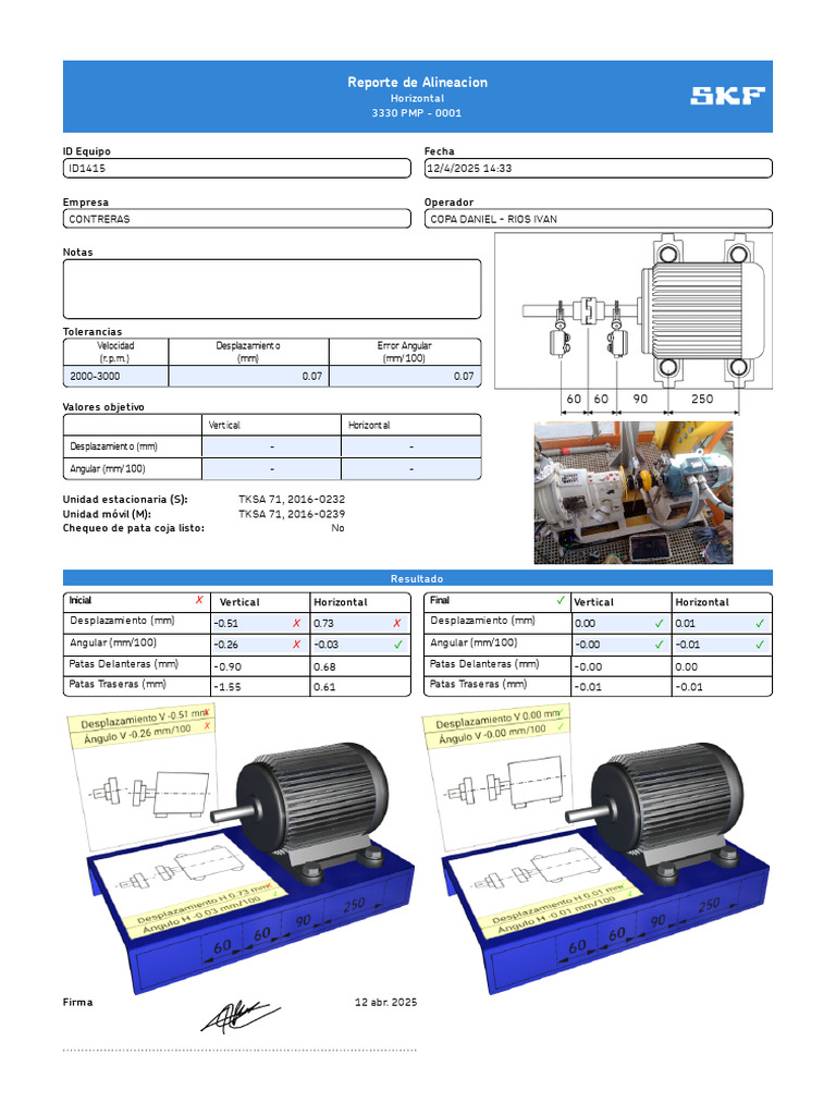 Alineación de Ejes Report 20250412-14.33.86 | PDF