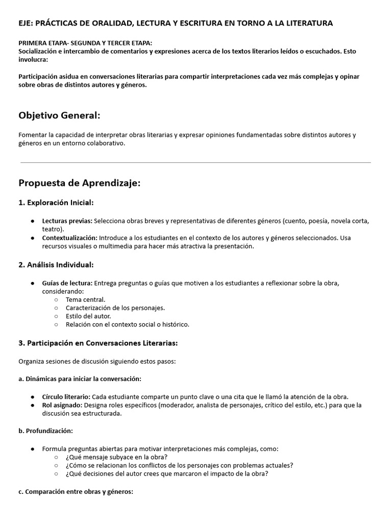 Actividades para Las PRÁCTICAS DE ORALIDAD, LECTURA Y ESCRITURA EN ...