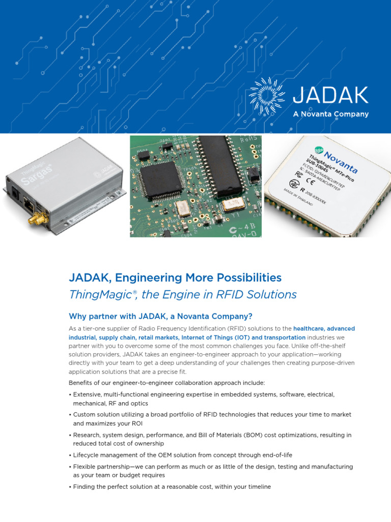 JADAK ThingMagic Family Brochure - FINAL - Web 1 1 | PDF | Radio ...