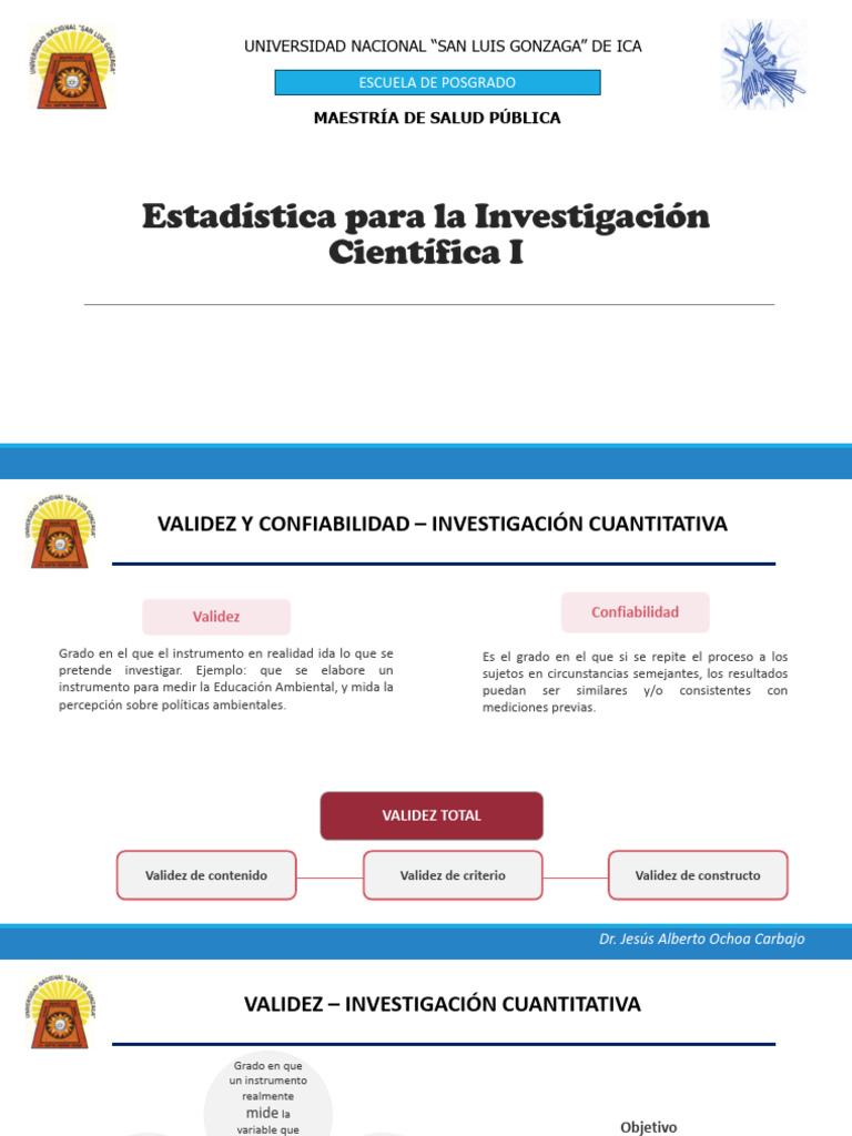 Estadistica S6 | PDF | Validez (Estadísticas) | Investigación cuantitativa