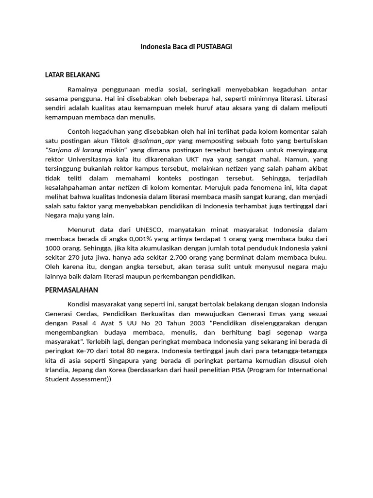 Contoh Essay Oarlemen Remaja Tahun 2024 Tentang Pendidikan Generasi ...