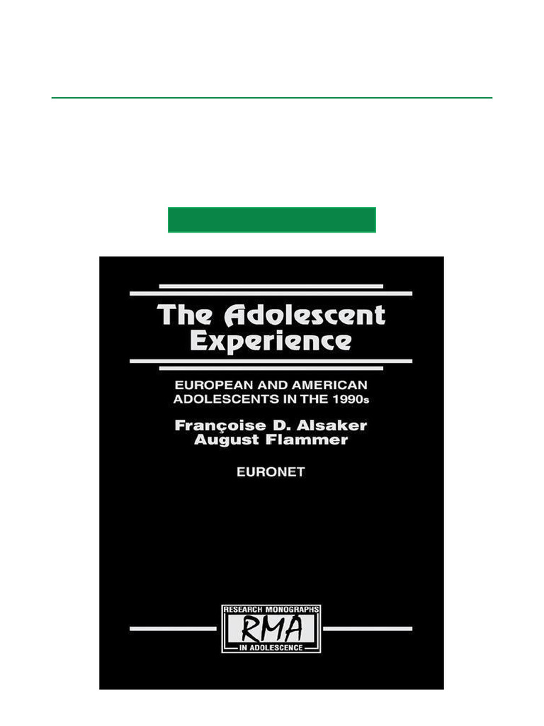 Adolescent Experience in 1990s Europe & USA | PDF | Behavioural Sciences