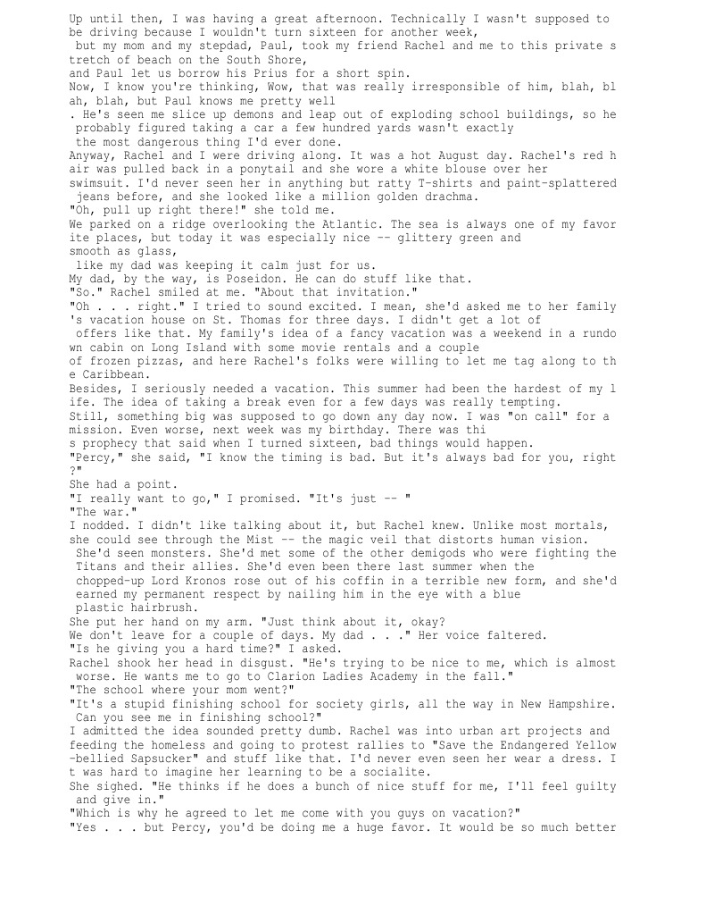 Percy Jackson and The Last Olympian | PDF