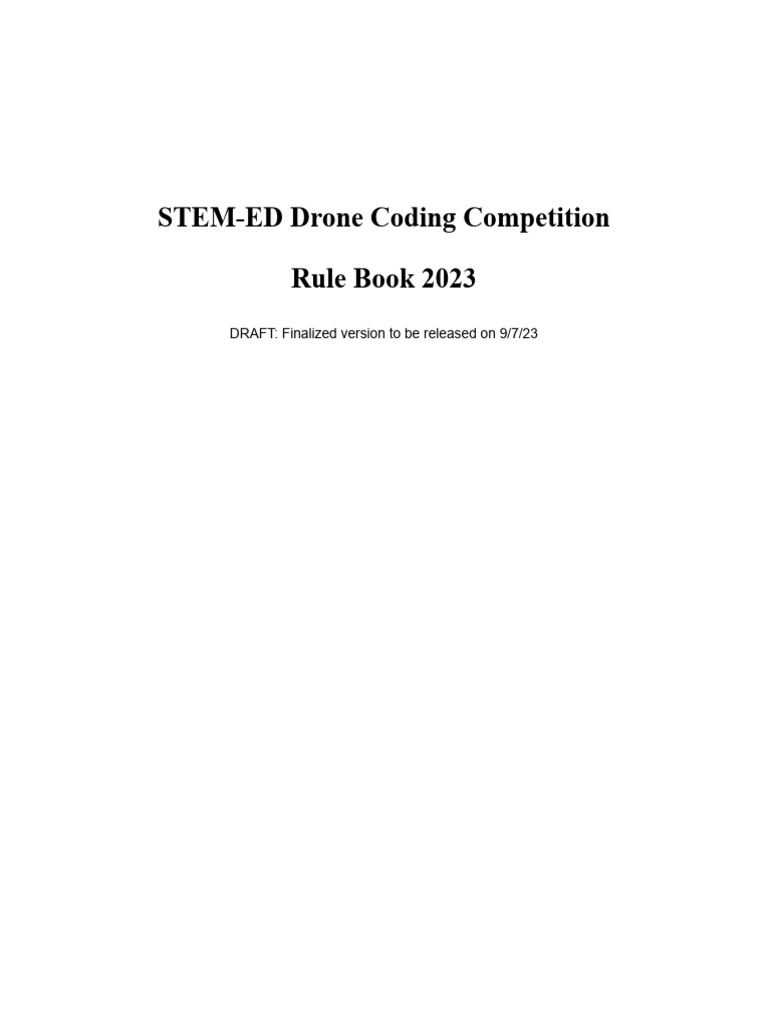 DRAFT Fall 2023 DCC Competition Rulebook | PDF | Unmanned Aerial Vehicle