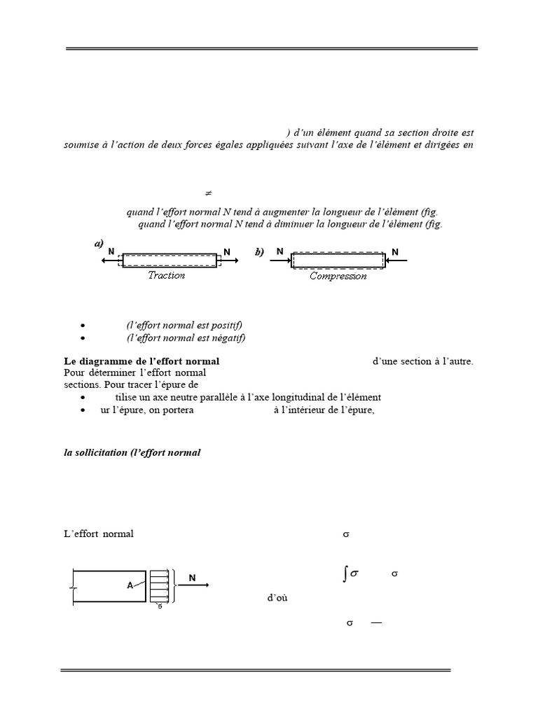 Traction et Compression Simple | PDF | Résistance des matériaux | Matériaux