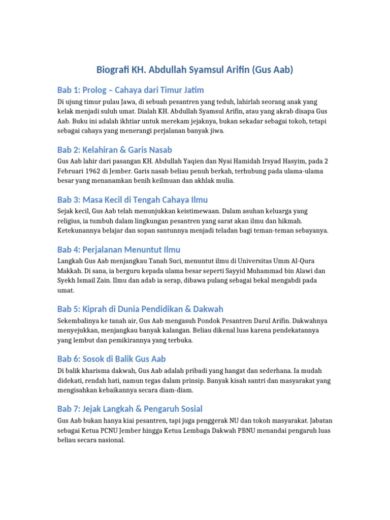 Biografi Gus Aab | PDF