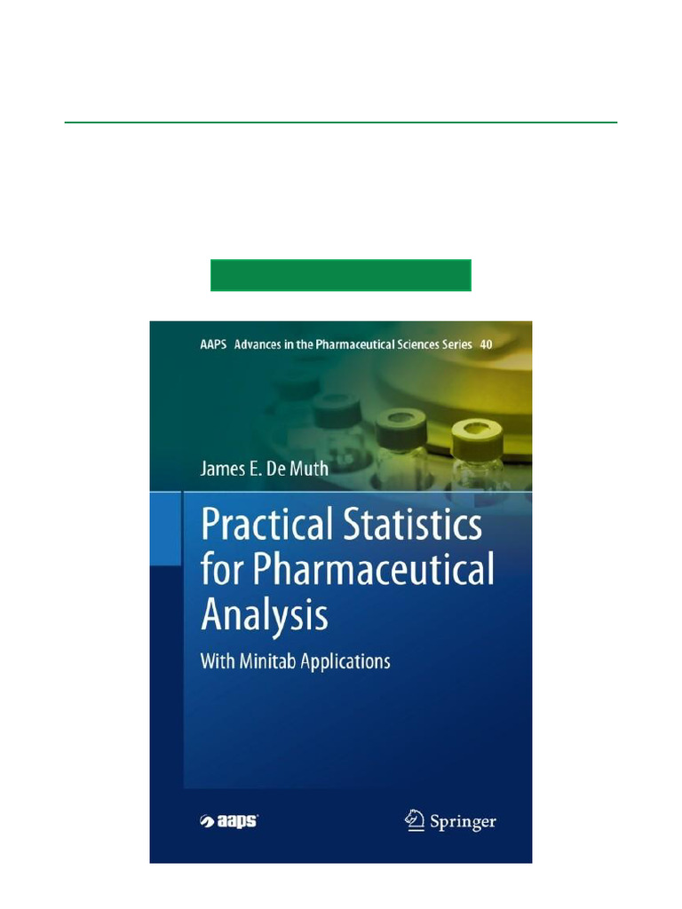 Practical Statistics For Pharmaceutical Analysis With Minitab ...