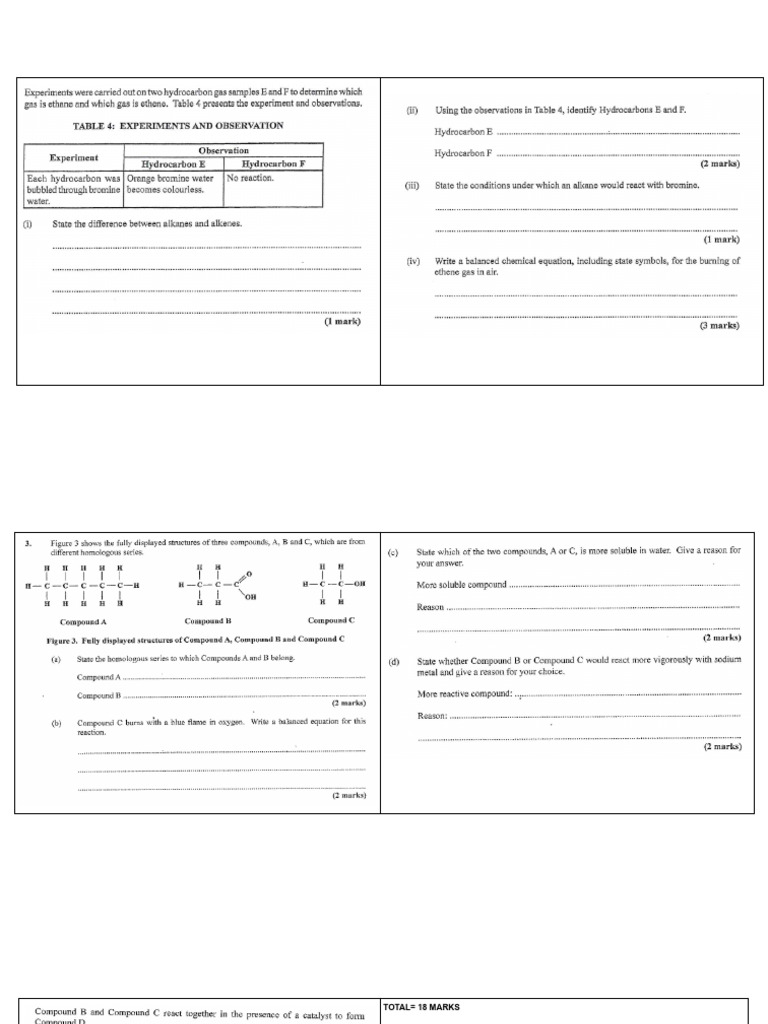 Fifth Form Organic CW 2 | PDF