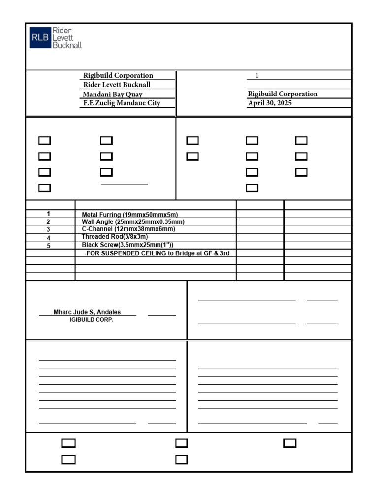 RLB-F-PMD-10 Request For Approval (RFA) | PDF | Architect | Civil ...