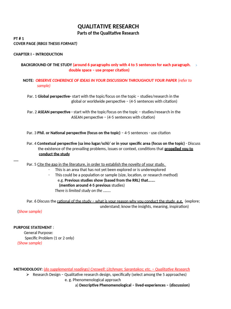 PARTS OF QUALI With Translation | PDF | Qualitative Research | Methodology