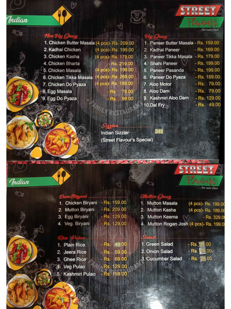 Street Flavours Menu-1 | PDF