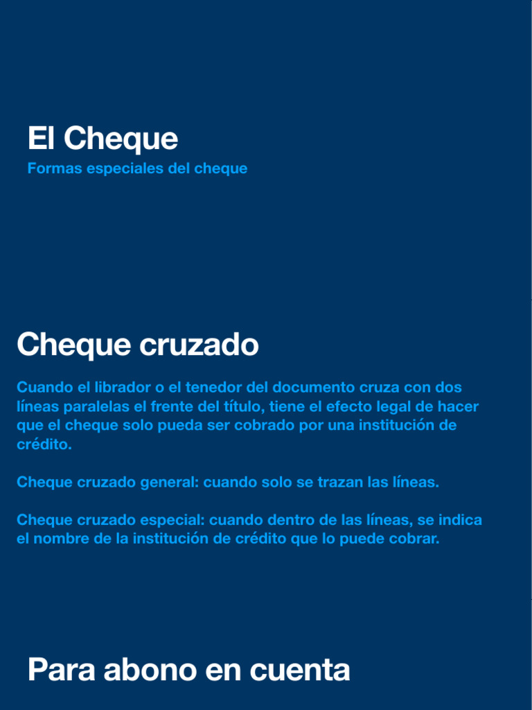 Tipos de Cheques | PDF