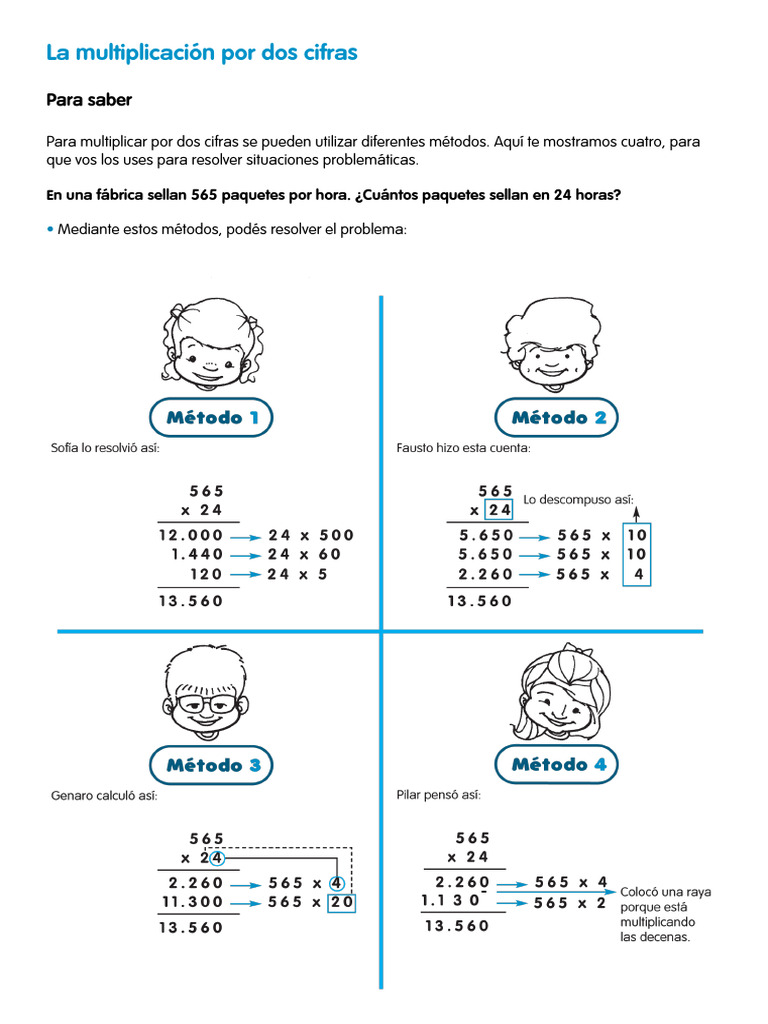 Multiplicación y División 2 CIFRAS | PDF | División (Matemáticas ...