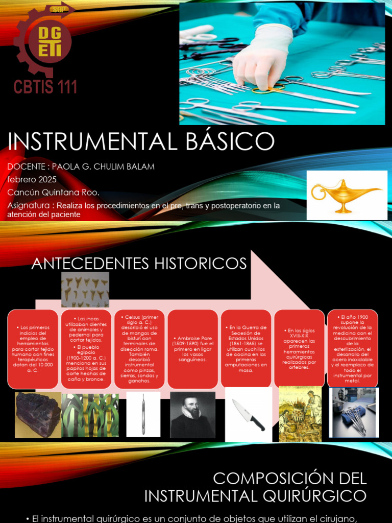 Instrumental Quirúrgico: Guía Esencial | PDF | Aleación | Acero inoxidable