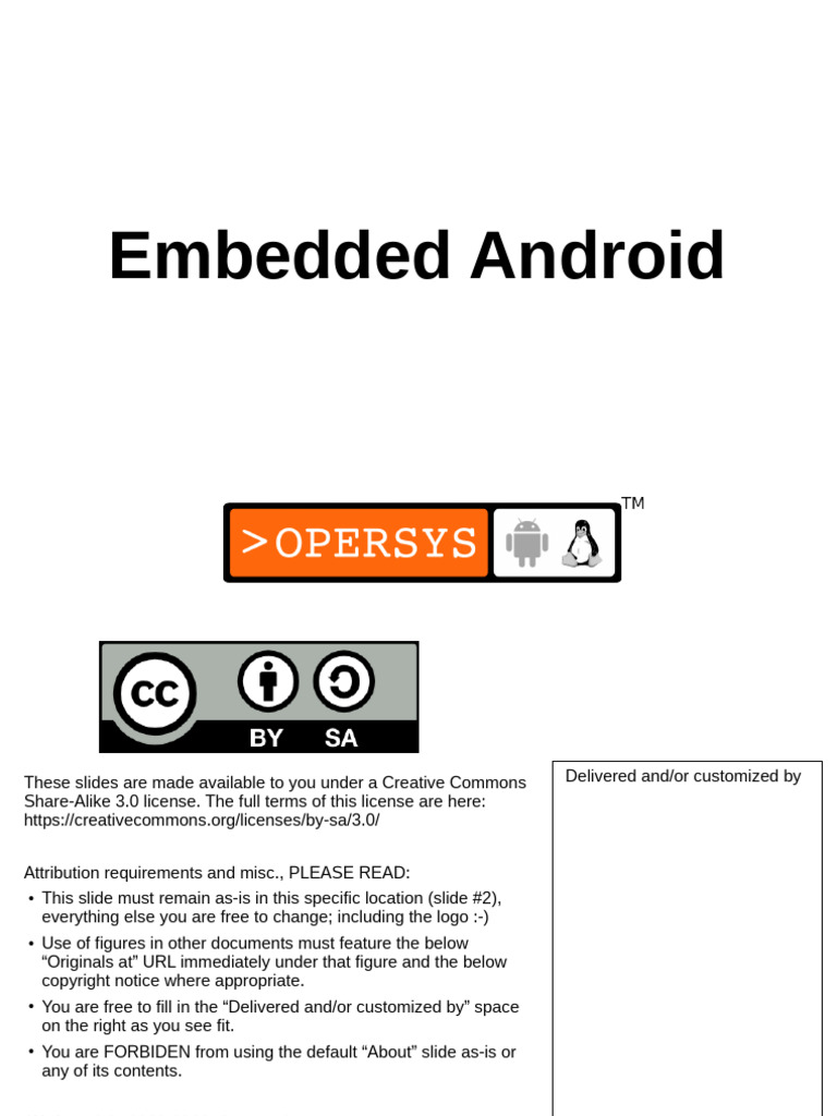 Embedded Android 190528 | PDF | Android (Operating System) | Linux