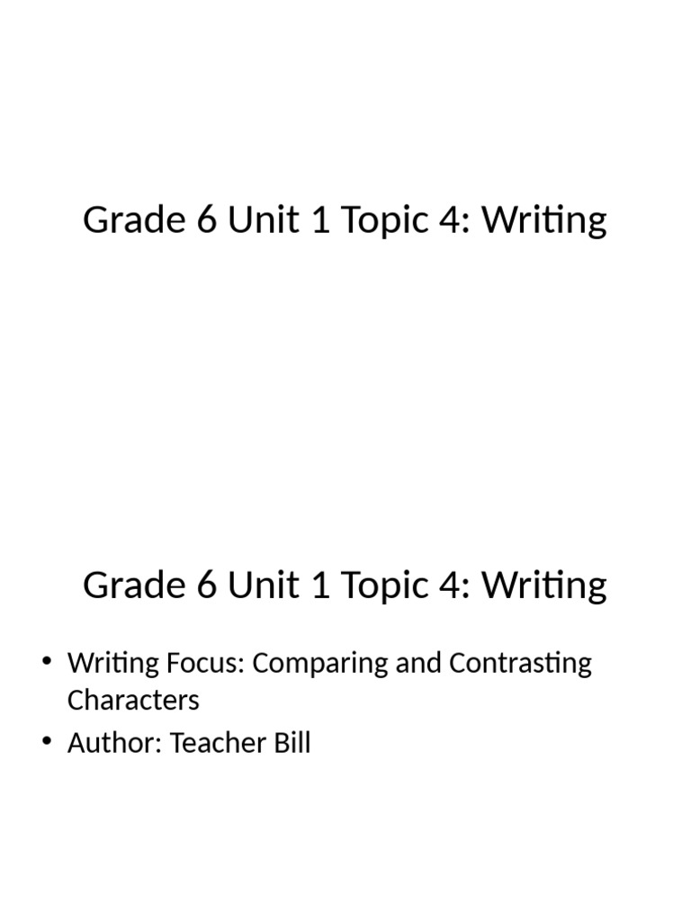 Treasures G6 1.4 Writing | PDF