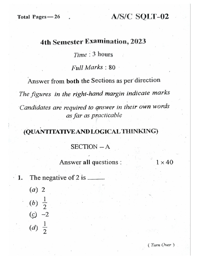 Quantitative & Logical Thinking Berhampur University 250311 092337 | PDF