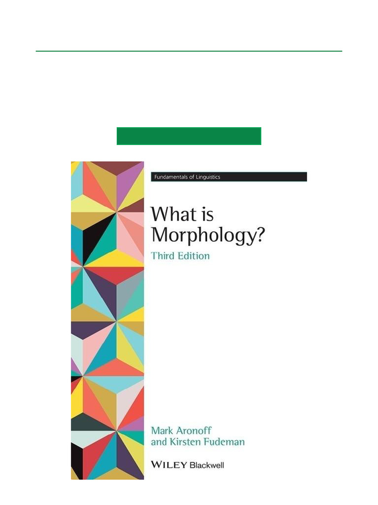 What Is Morphology?, 3rd Edition Reference Book Download | PDF ...