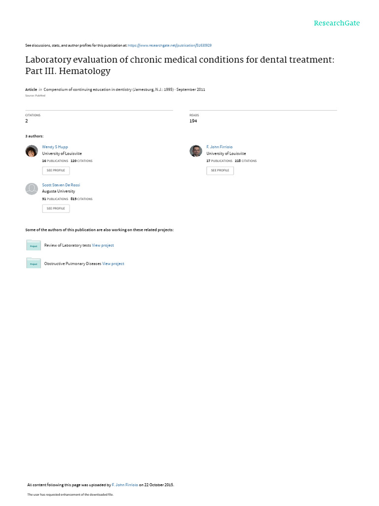 Artículo Complementario 3 | PDF | Anemia | White Blood Cell