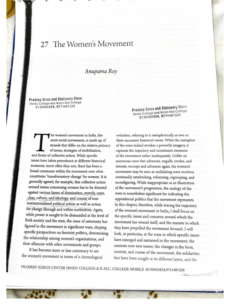 The Women's Movement | PDF