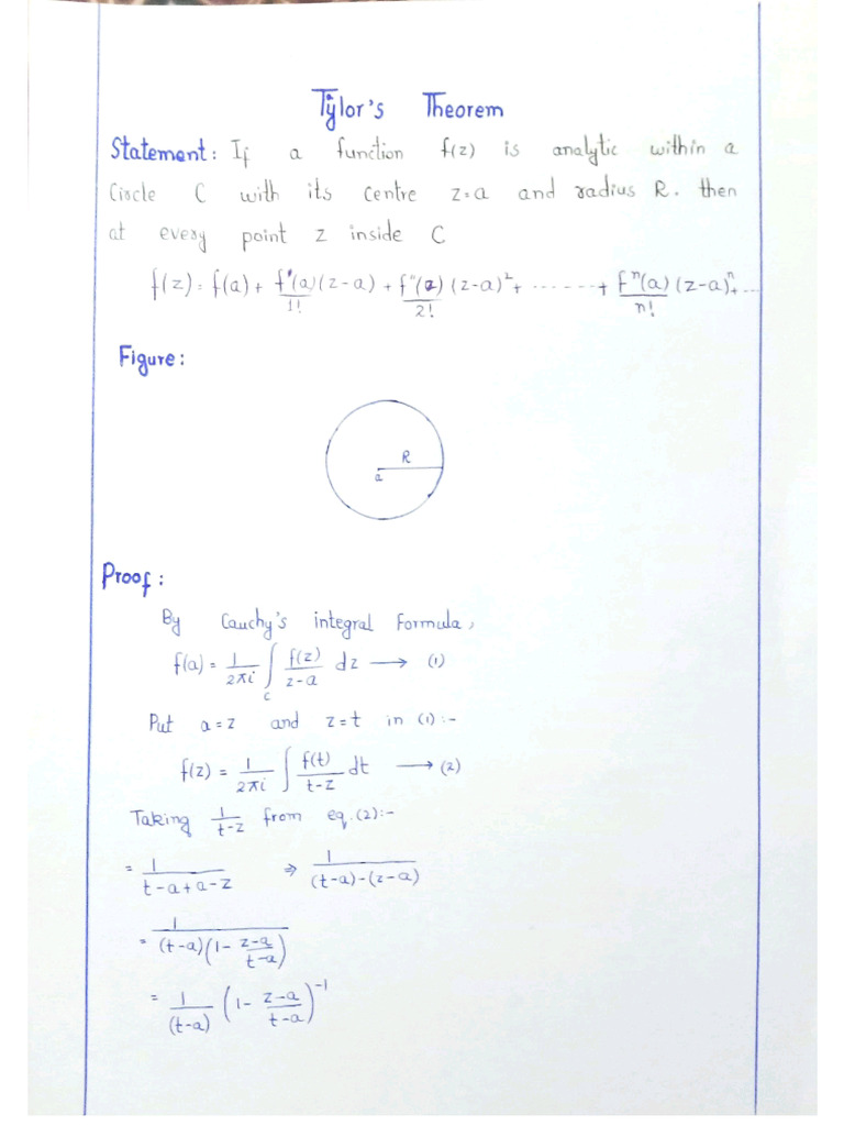 Taylor's Theorem (Original) | PDF
