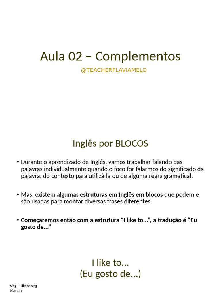 Aula 02 – Complementos | PDF | Famílias linguísticas