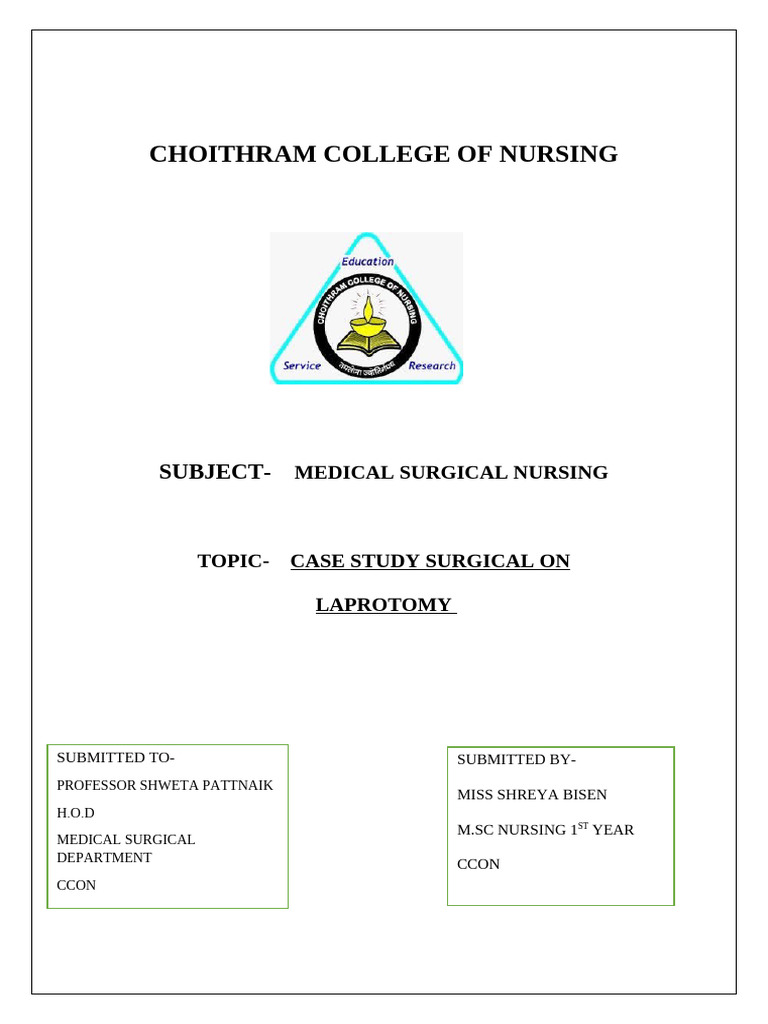 CASE STUDY SURGICAL Intestinal Perforation Final | PDF | Abdomen ...