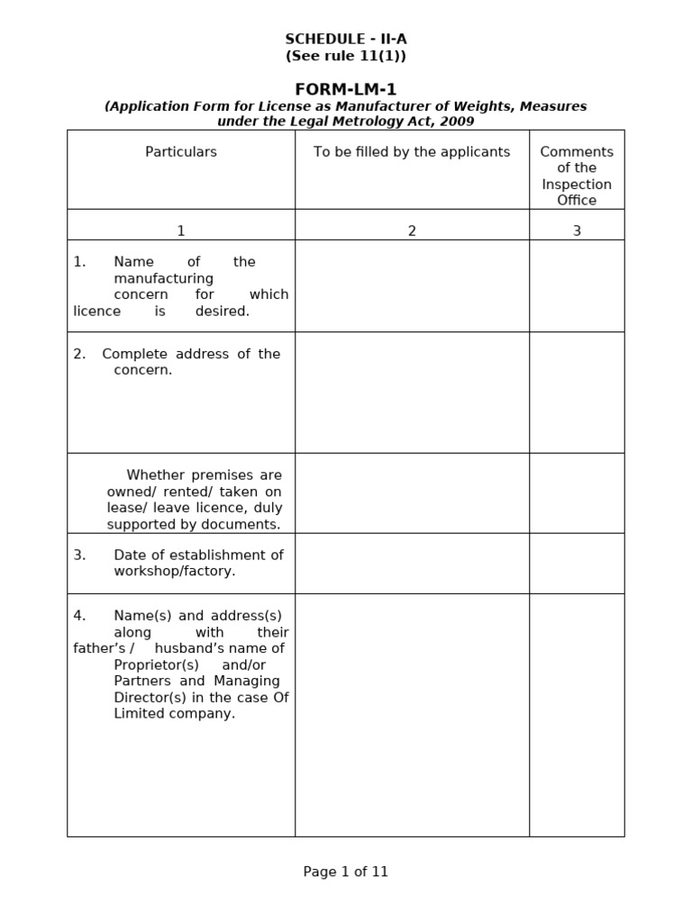 Weights and Measures License Application | PDF | Weighing Scale | License