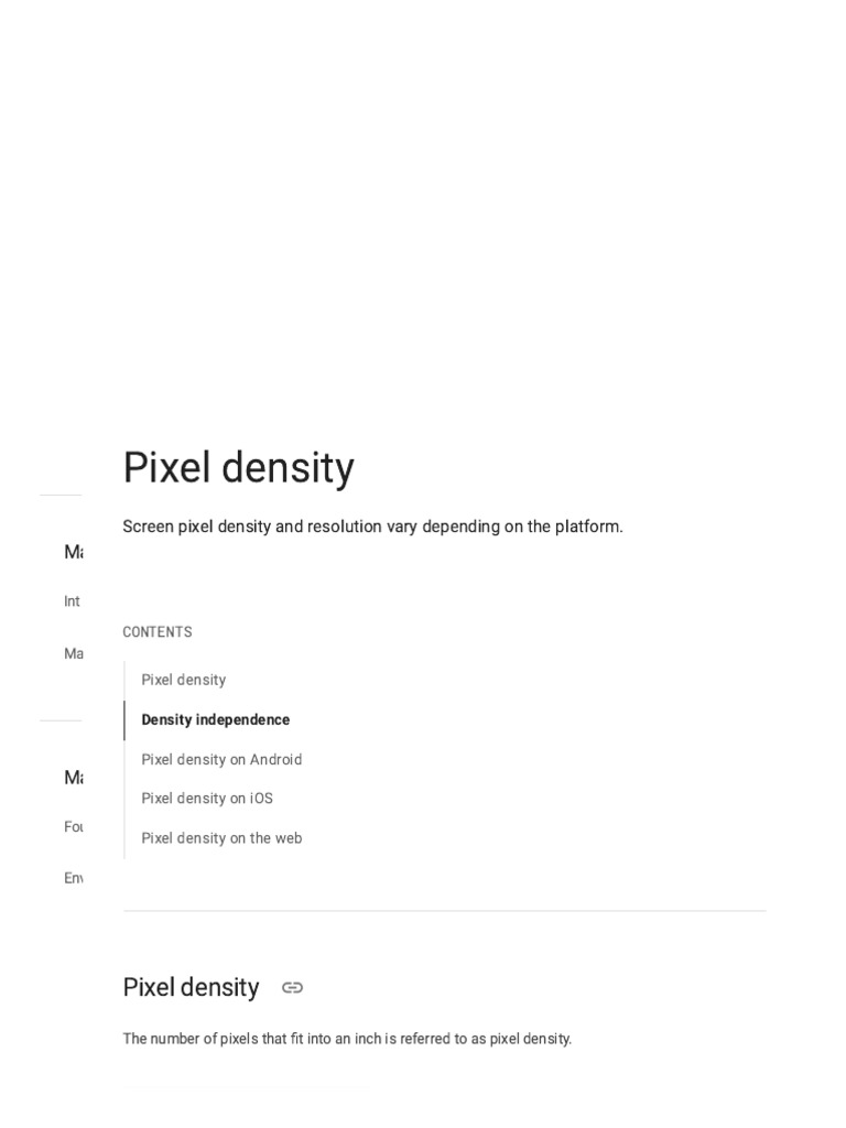 Pixel Density - Material Design | PDF | Pixel | Display Resolution