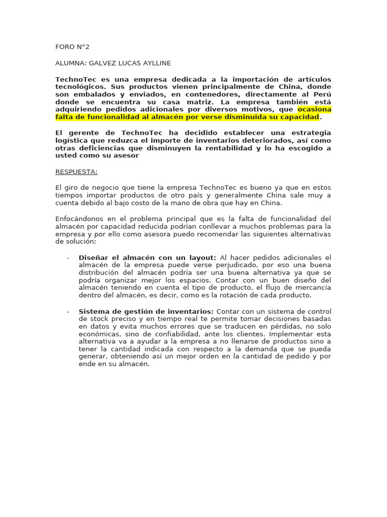 TechnoTec - FORO 2 GALVEZ LUCAS | PDF