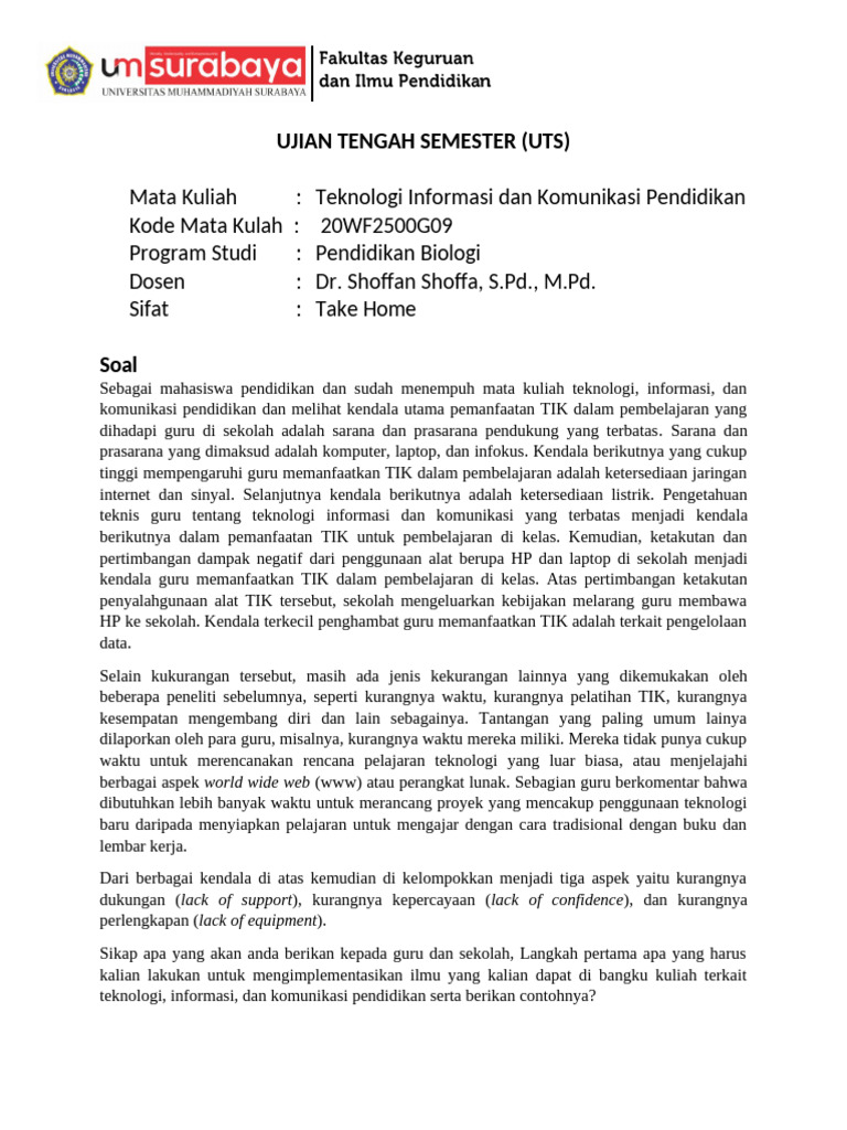 UTS - BIO - 2sks 2 | PDF