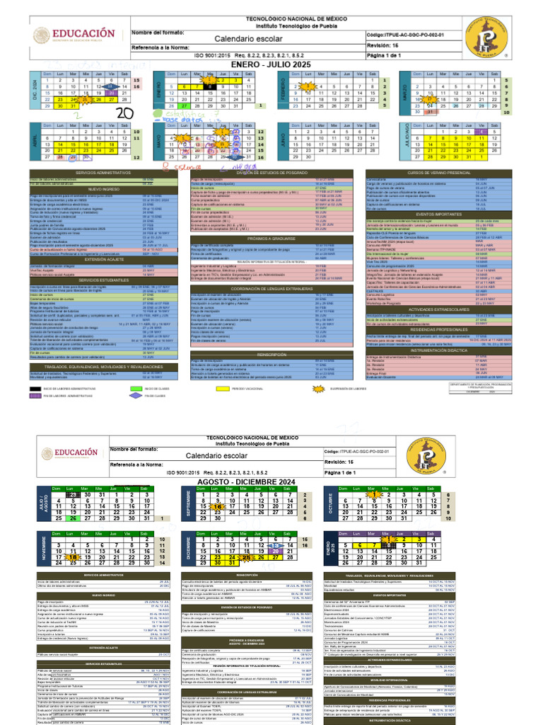 Calendario Itp 2025 | PDF | Business
