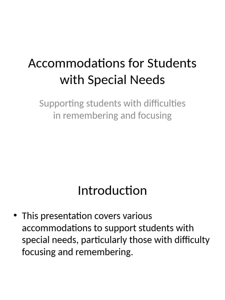 Accommodations Presentation Pdf