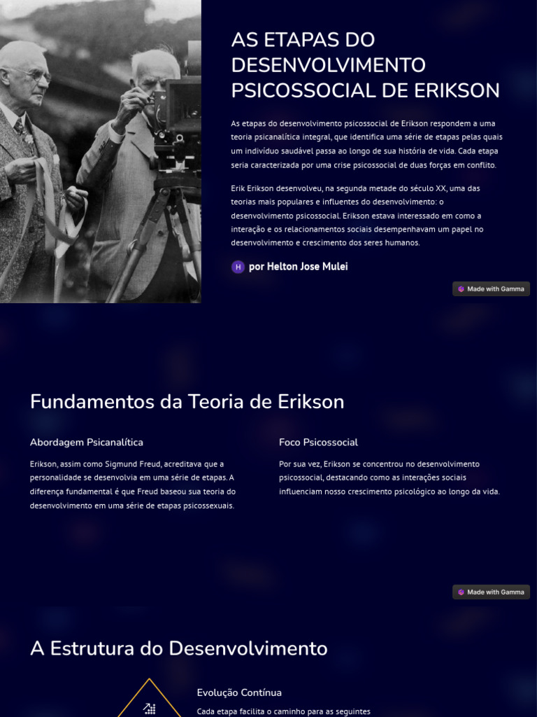 As Etapas Do Desenvolvimento Psicossocial de Erikson | PDF | Psicologia Social | Psicologia