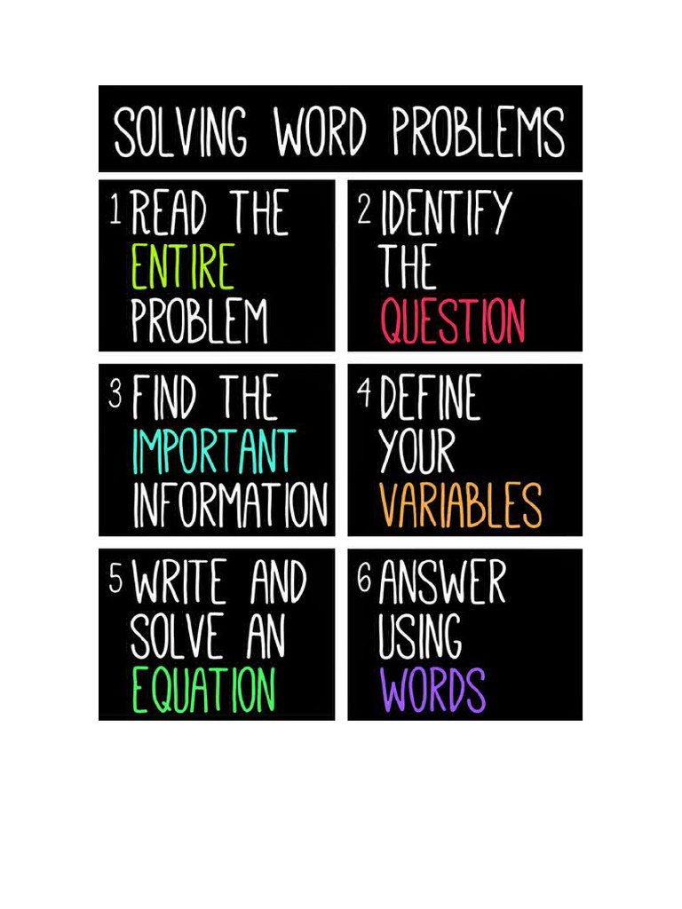 Solving Word Problems | PDF