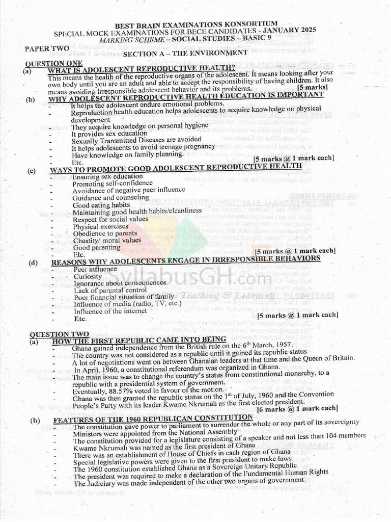 2025 FEB MOCK - Social Studies 2 Solution | PDF