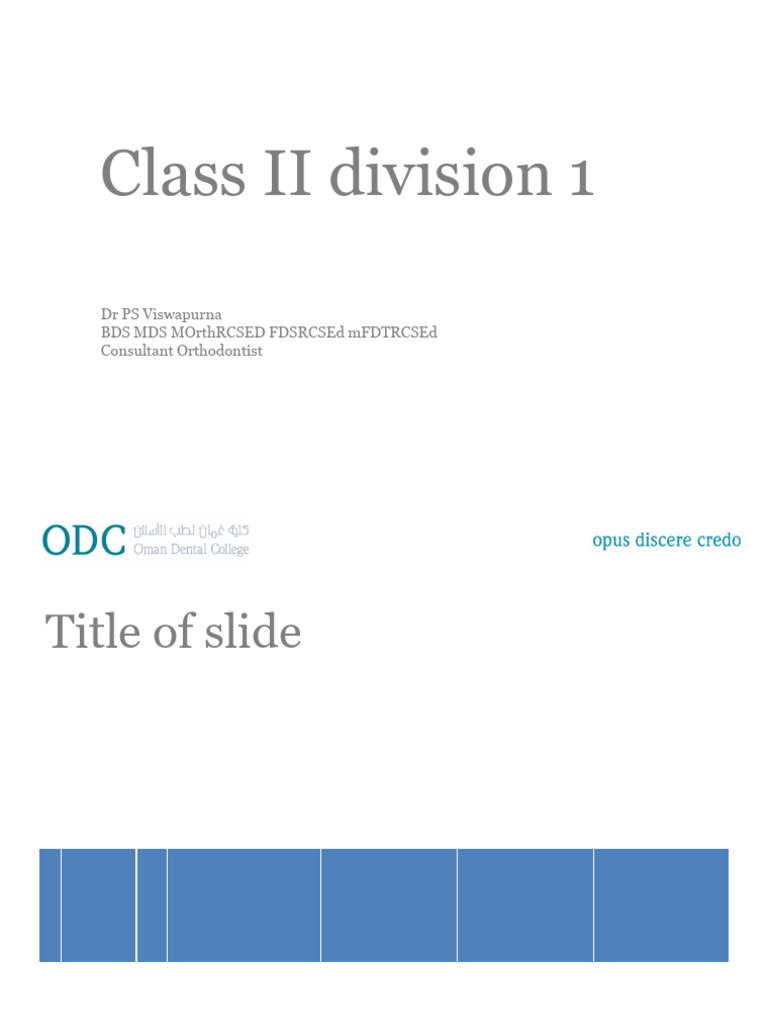 Class II Division 1 Malocclusion Overview | PDF | Medical Specialties ...
