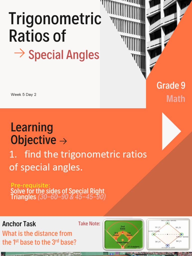 Topic 4.7_Trigonometric Ratios of Special Angles | PDF | Trigonometric ...