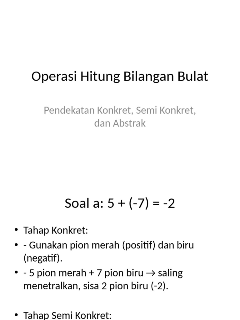 Operasi Hitung Bilangan Bulat | PDF