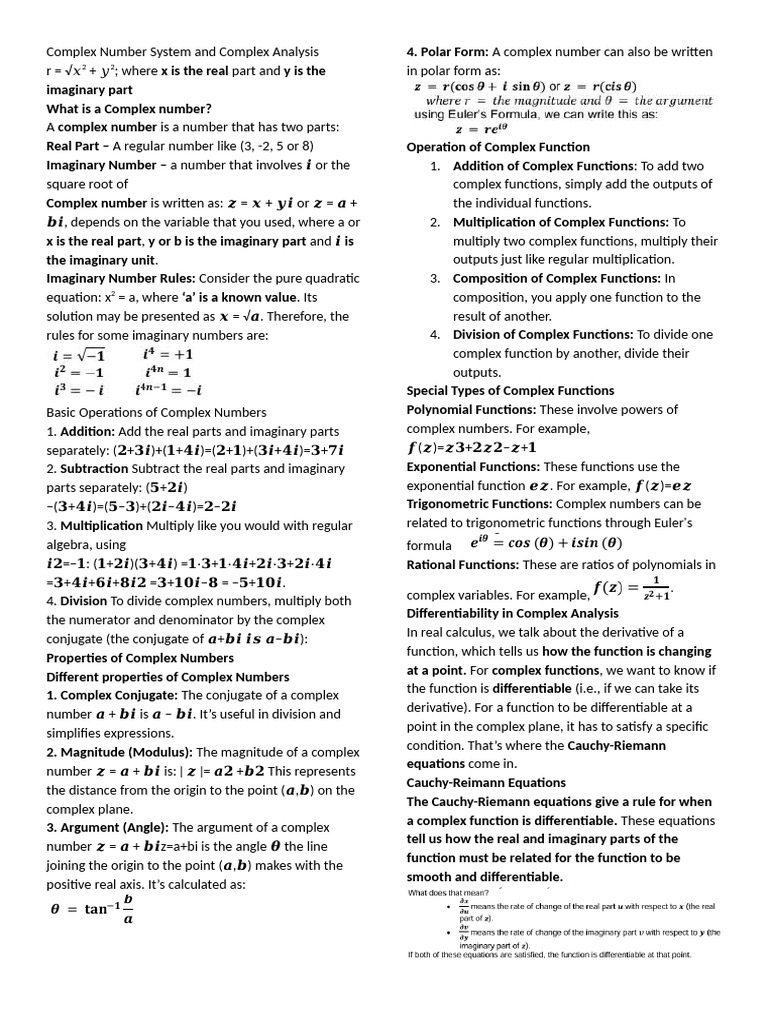 Adv Math Reviewer | PDF | Laplace Transform | Complex Number