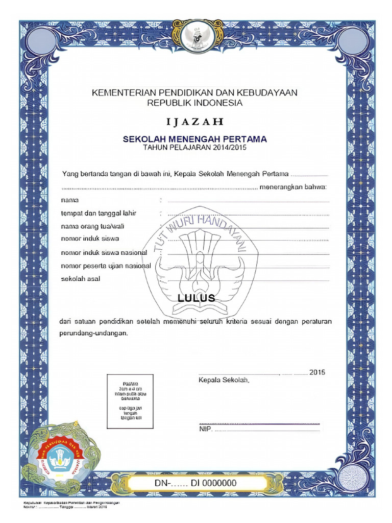 blanko ijazah | PDF