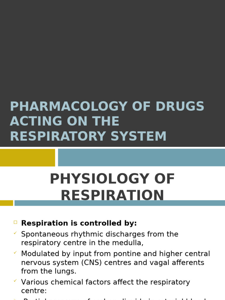 Pharmacology of Respiratory Drugs | PDF | Respiratory Tract | Asthma