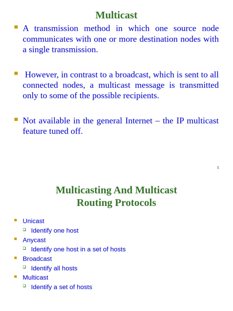 Multicasting And Multicast Routing Protocols Modified Pdf Multicast Networking Standards
