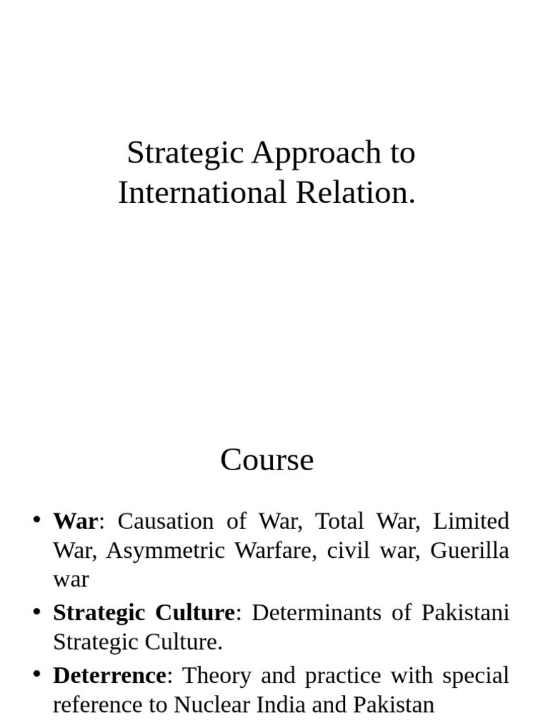 Understanding War and Strategic Culture | PDF | Deterrence Theory ...