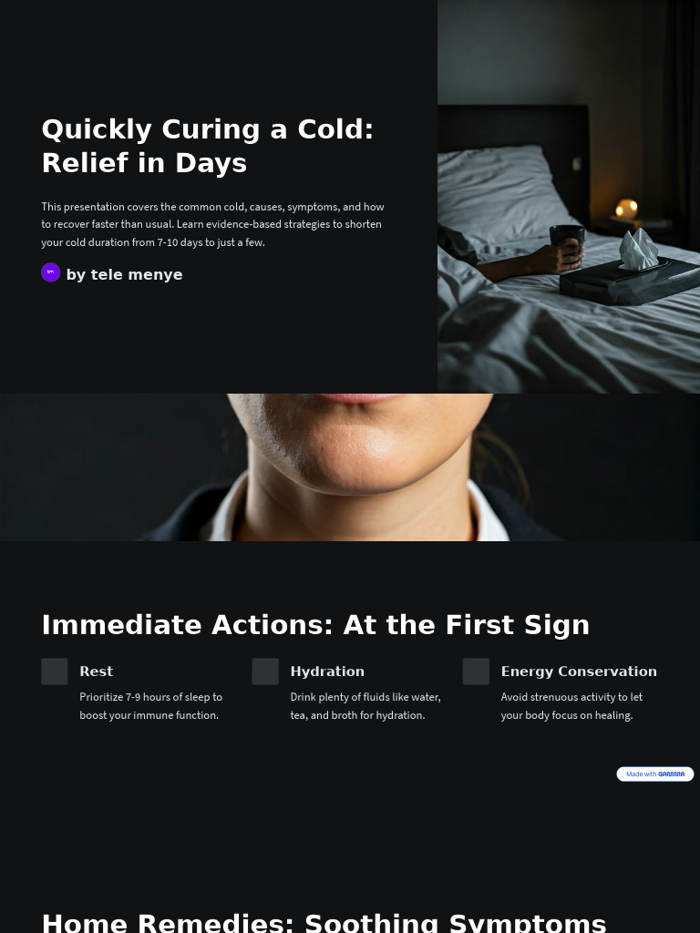 Quickly Curing A Cold Relief in Days | PDF | Common Cold | Clinical ...